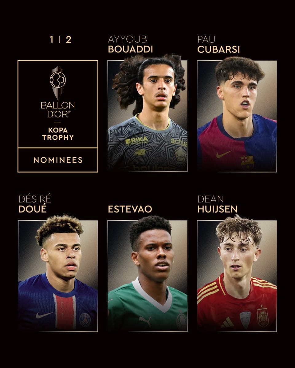 Kopa Trophy: Ballon d’Or unveils 2025 nominees | Megastar Magazine → Celebrating People ...